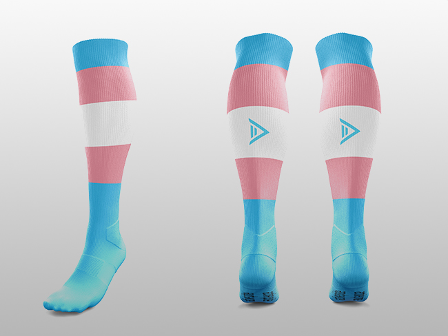 Transgender Flag Rugby Socks - Active Pride